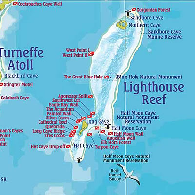 Belize Dive Site Maps & Belize Diving Areas, Maps & More - Belize ...